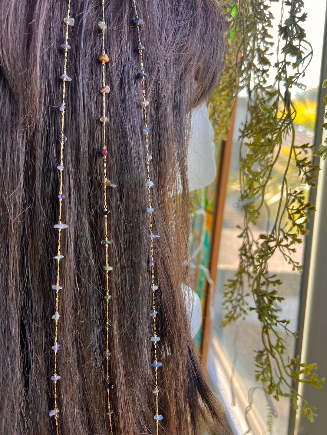Non-tarnishing 14K Gold Aura Hippie Hair Bead | Dainty Unique Hair ...