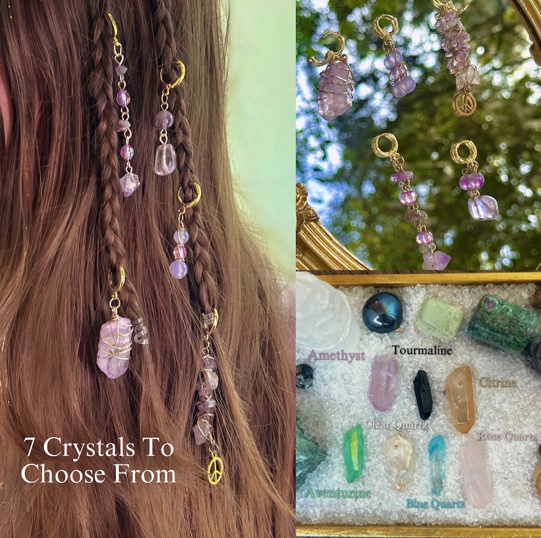 Custom Hippie Hair Charms, Choose Your Color, Handmade Hair Jewelry ...