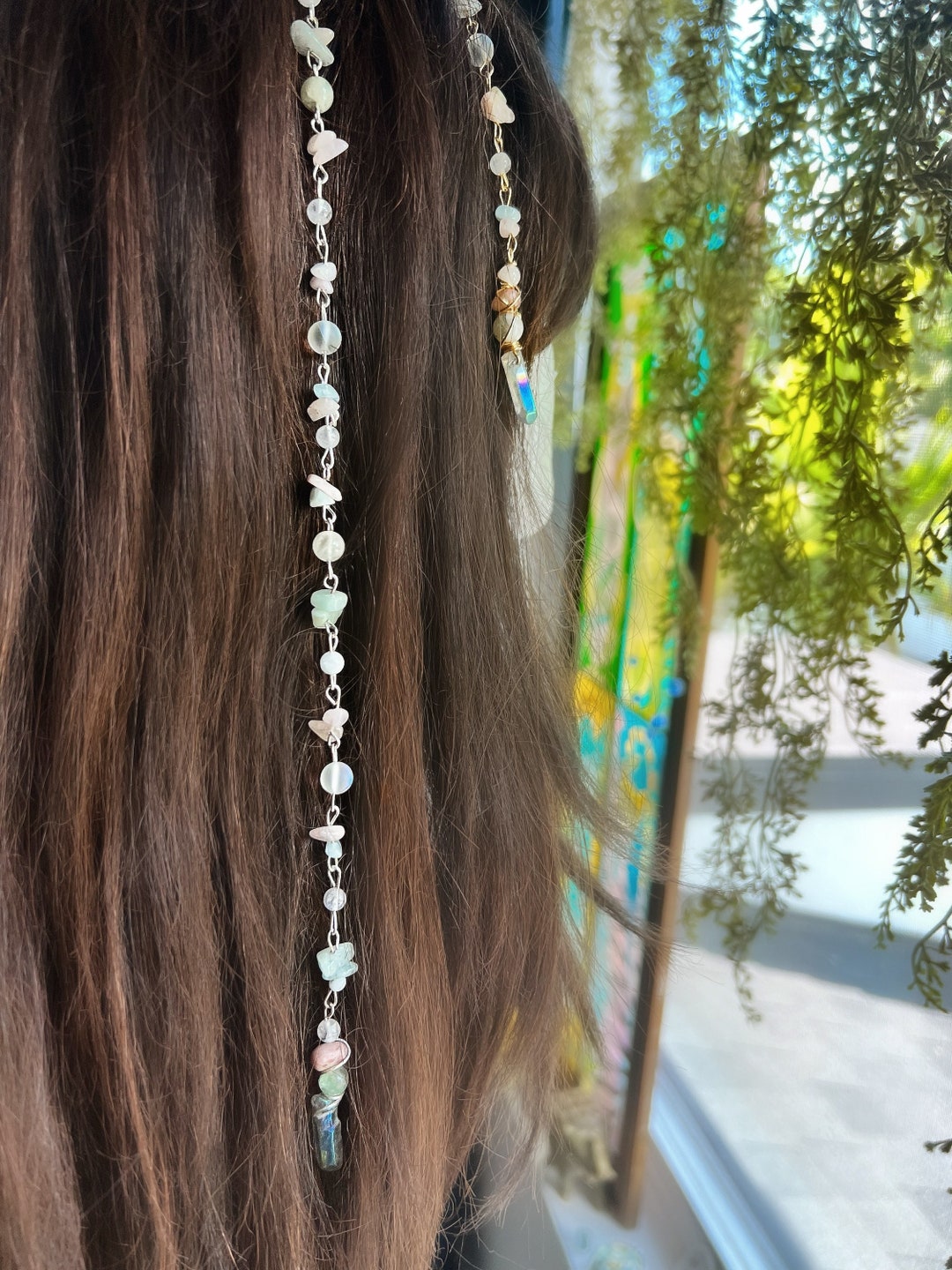 Polarizing Hippie Hair Bead | Dangling Hair Charm | Crystal Hair Charm ...