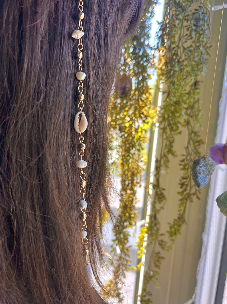Mermaid Seashell Hippie Hair Bead Dangling Hair Accessory - Etsy