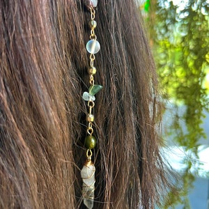 Ethereal Hippie Hair Bead | Custom Handmade Hair Clip | Crystal Hair ...