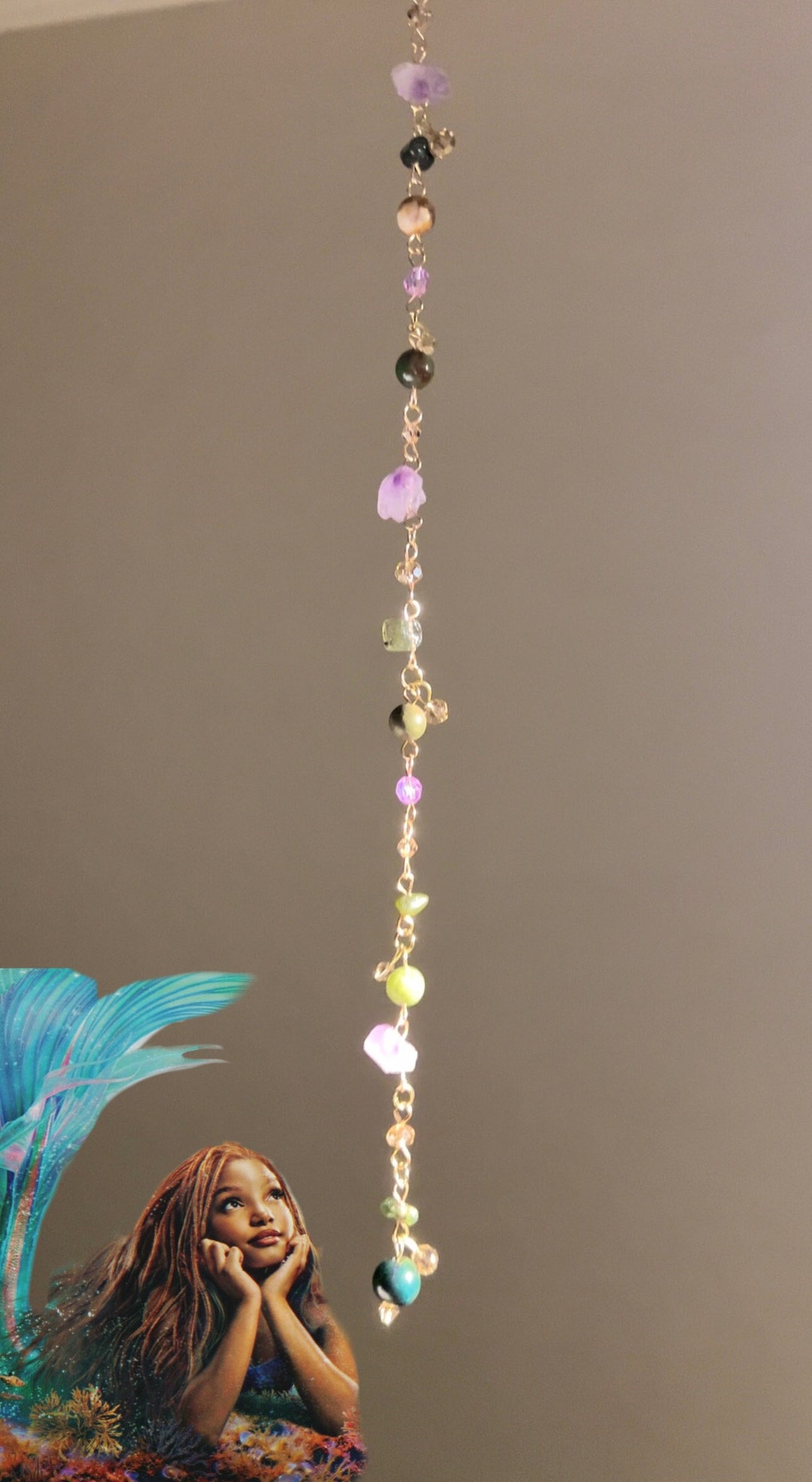 Ariel Mermaid Hippie Hair Bead | Ariel Crystal Hair Accessory | Mermaid ...