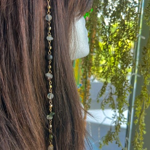 Ethereal Hippie Hair Bead | Custom Handmade Hair Clip | Crystal Hair ...