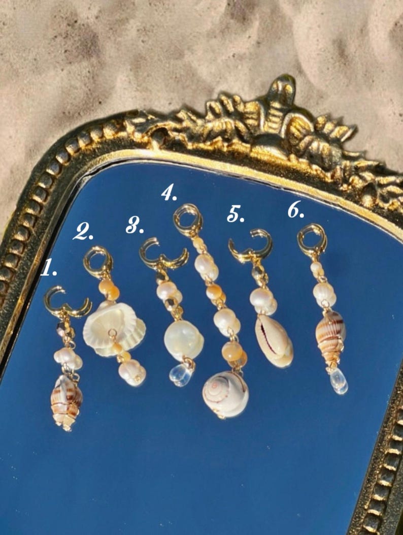 Seashell Hair Charms | Shell Hair Jewelry | Mermaid Boho Jewelry ...