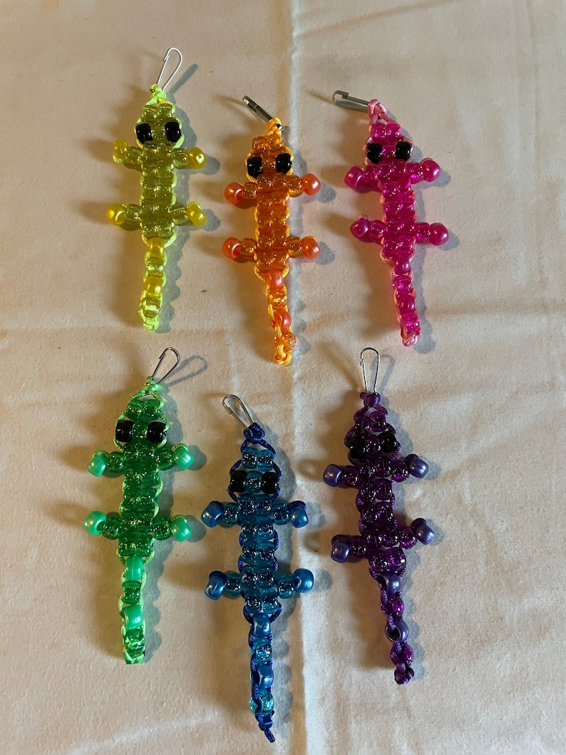 Small Glitter Gecko Keychain - Etsy