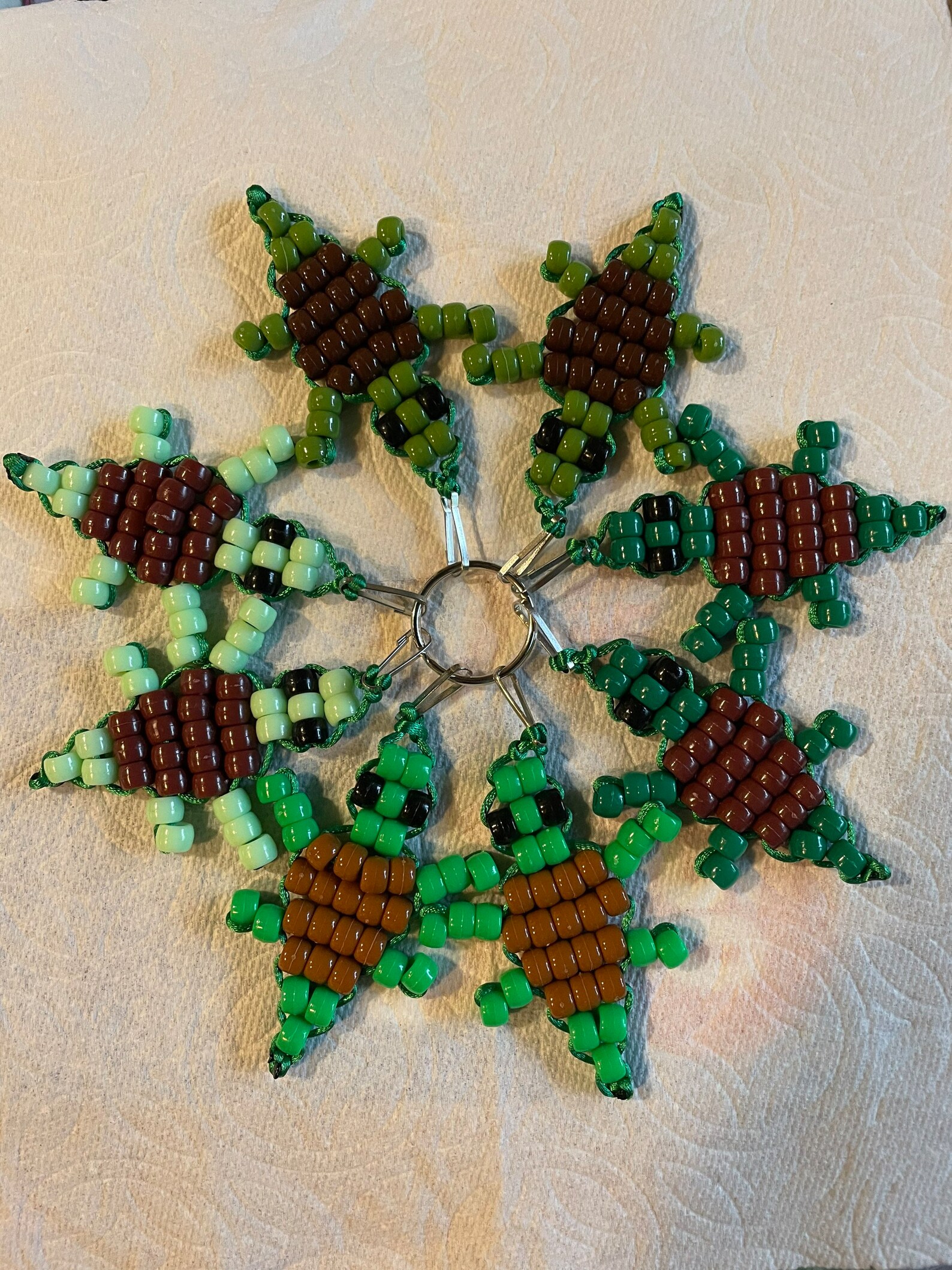 Beaded Turtle Keychain - Etsy