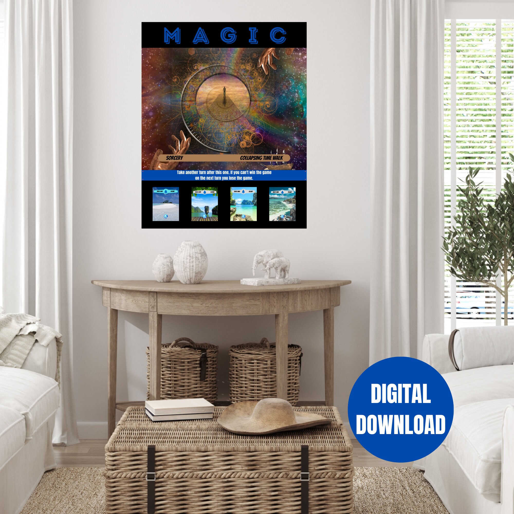 Magic the Gathering Collapsing Time Walk Printable Wall Art. Science ...
