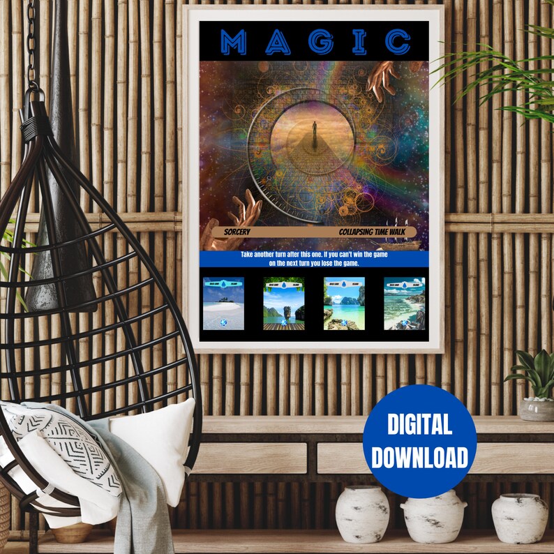 Magic the Gathering Collapsing Time Walk Printable Wall Art. Science ...