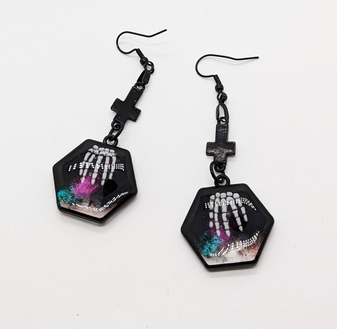 Skeleton Hand Earrings - Etsy