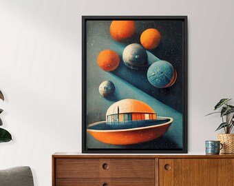 Space Age Framed Wall Art - Etsy