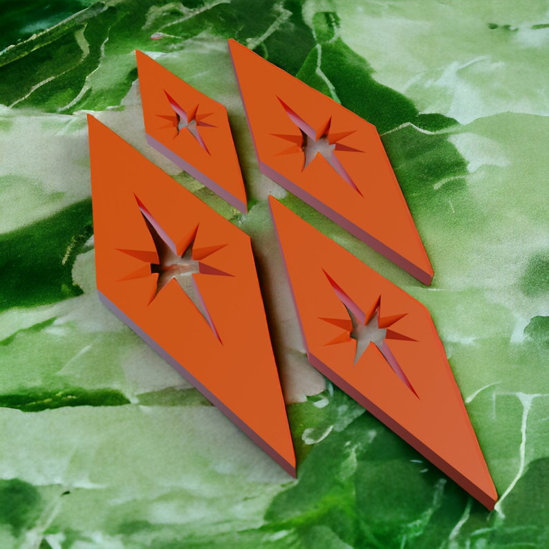 Mid Century Modern Vintage Style Diamonds Starburst Fridge Magnets Art ...