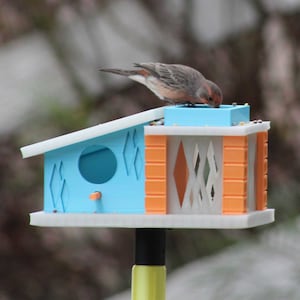 Retro Mid Century Modern Bird House the Addison | 3d Printed| 1960s ...