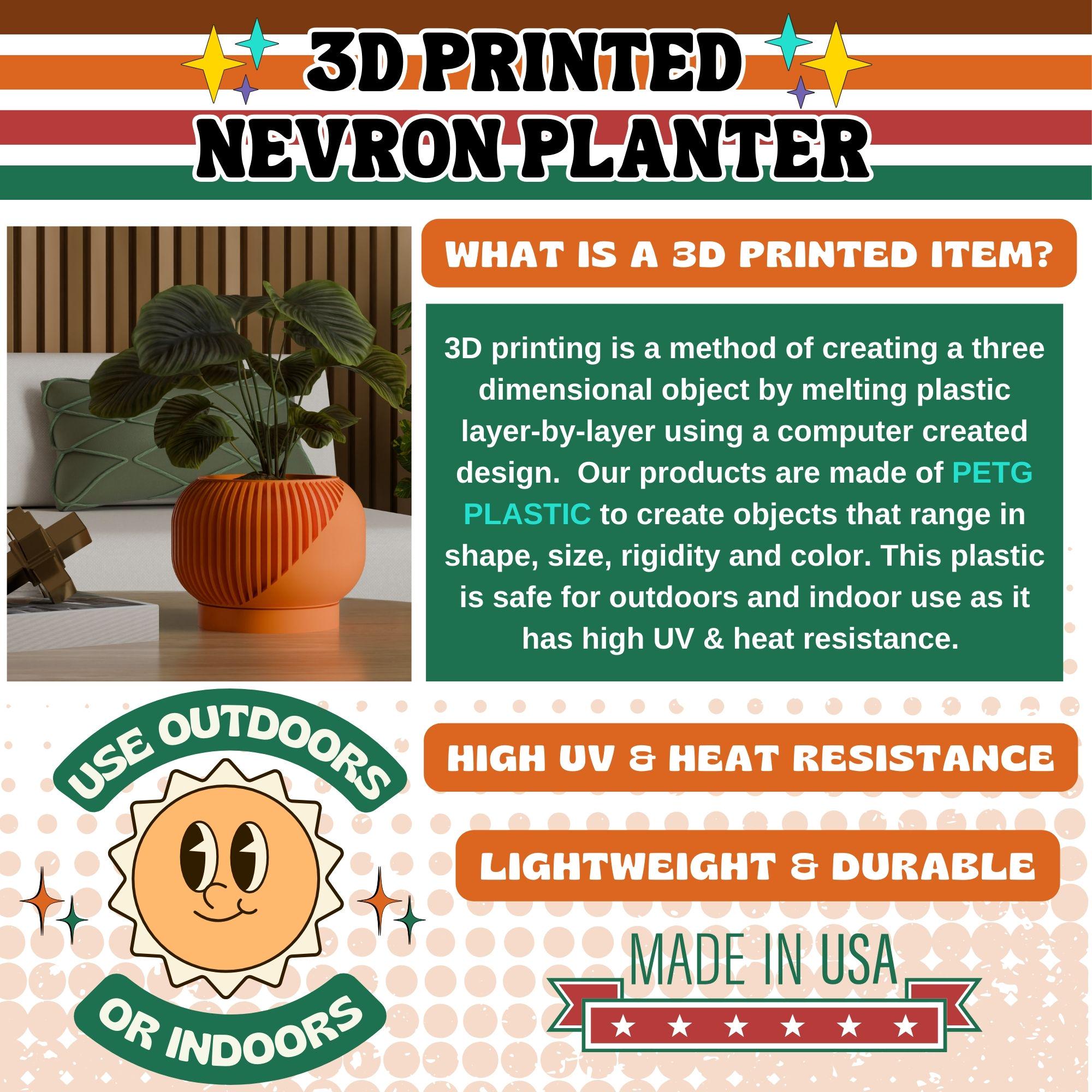 Nevron Space Age Retro Minimalist Planter Vintage Inspired Plants Mid ...