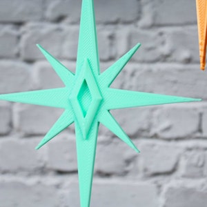 Starburst Ornaments Set Mid Century Modern Art Deco Vintage Style 4 ...