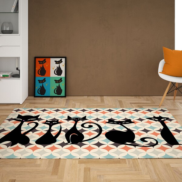 Mid Century Rug - Etsy