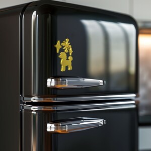 Midcentury Modern Atomic Poodle Dog Star Diamond Fridge Magnets Art ...