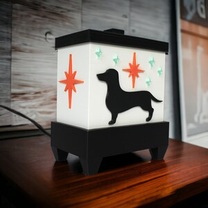 Midcentury Modern Atomic Dachshund Dog Lamp Night Light LED MCM Midmod ...