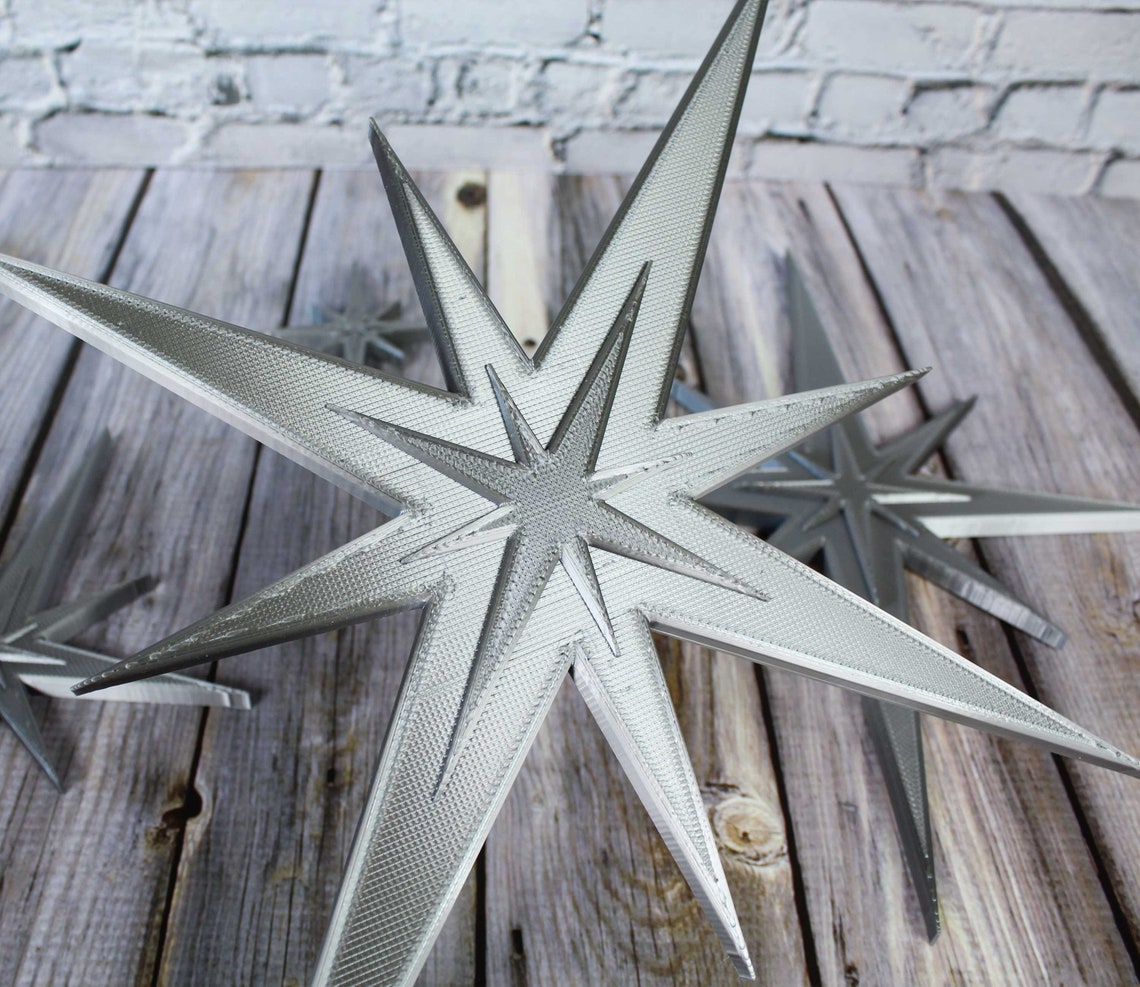 Mid Century Modern Vintage Style Starbursts 3D Printed - Etsy