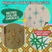 Mini Elongated Mid Century Modern Starbursts Wall Decor Set of 6 Indoor ...