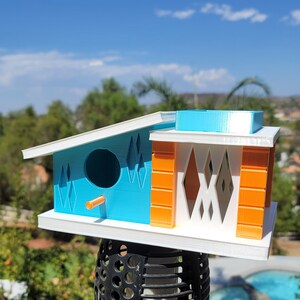 Retro Mid Century Modern Bird House the Addison | 3d Printed| 1960s ...