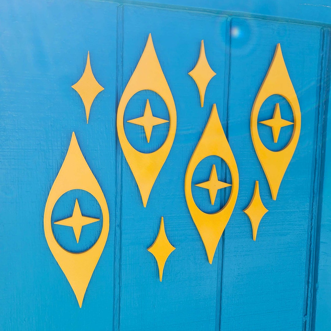 Mid Century Modern Vintage Style Stars & Diamonds Art Deco Outdoor ...