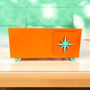 Cosmic Starburst Desk Clock – Retro Mid-century Modern Atomic Space-age ...