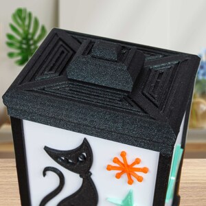 Midcentury Modern Atomic Cat Lamp Night Light LED MCM Midmod 60s Office ...