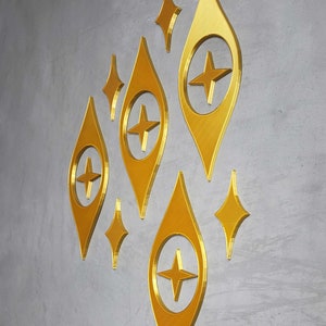 Mid Century Modern Vintage Style Stars & Diamonds Art Deco Outdoor ...
