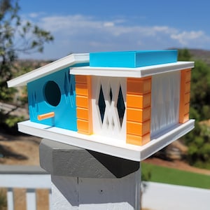 Retro Mid Century Modern Bird House the Addison | 3d Printed| 1960s ...