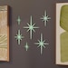 Mini Elongated Mid Century Modern Starbursts Wall Decor Set of 6 Indoor ...