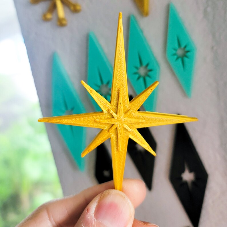 Midcentury Modern Vintage Style Atomic Stars Fridge Magnets - Etsy