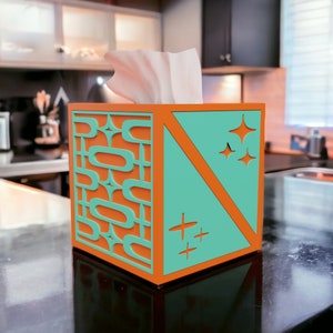 Atomic Ovals Mid Century Tissue Box Cover MCM Midmod Modern Home Décor ...