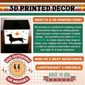 Midcentury Modern Atomic Dachshund Dog Lamp Night Light LED MCM Midmod ...