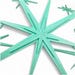 Mini Elongated Mid Century Modern Starbursts Wall Decor Set of 6 Indoor ...