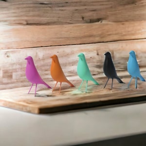 Mid Century Modern Eames Style Bird Decor Family Retro Vintage Figures ...