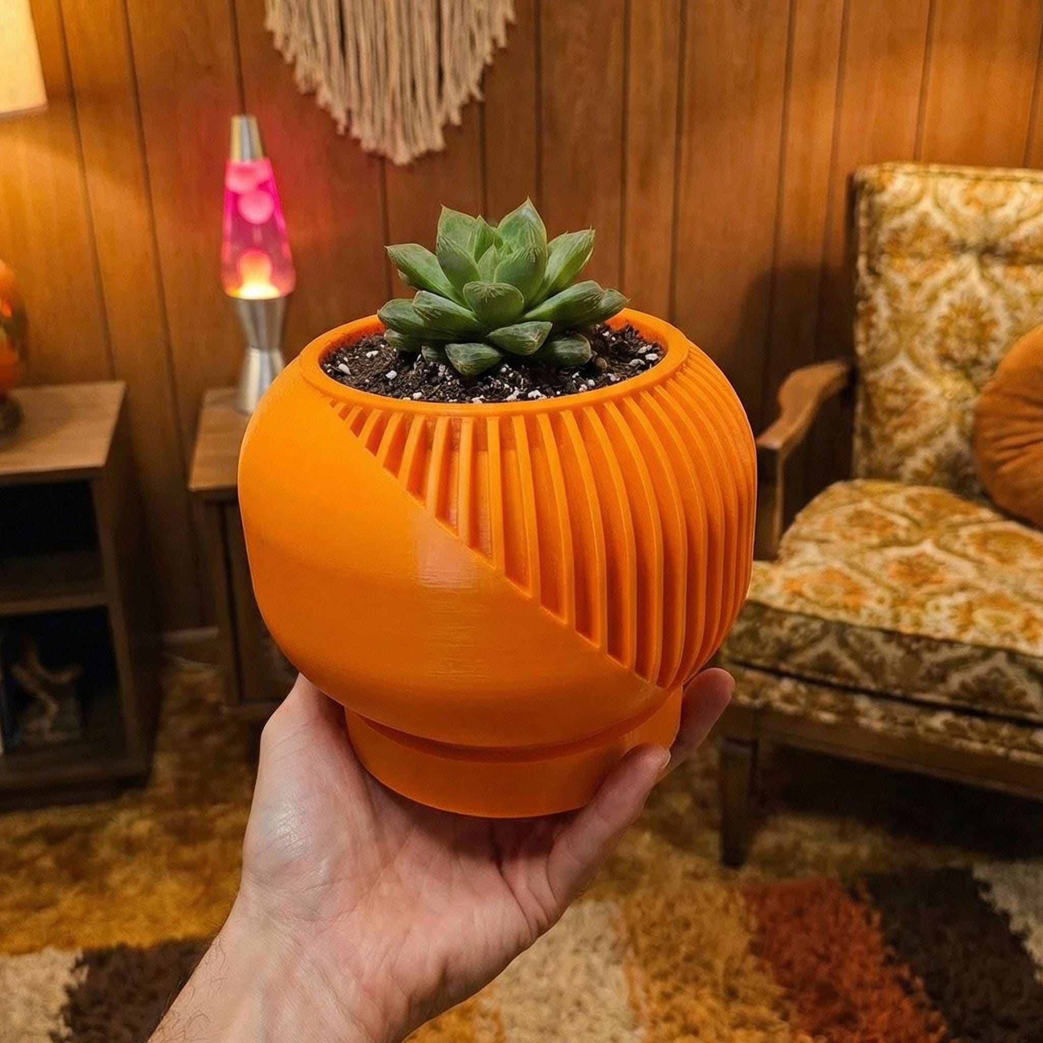 Nevron Space Age Retro Minimalist Planter Vintage Inspired Plants Mid ...