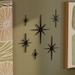 Mini Elongated Mid Century Modern Starbursts Wall Decor Set of 6 Indoor ...