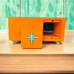 Cosmic Starburst Desk Clock – Retro Mid-century Modern Atomic Space-age ...