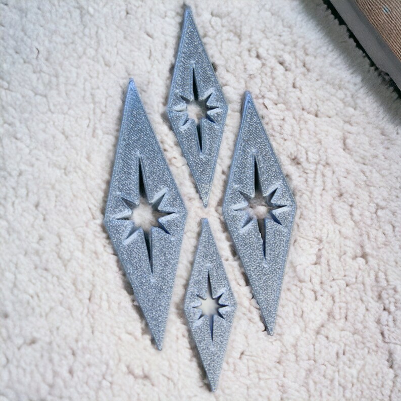 Mid Century Modern Vintage Style Diamonds Starburst Fridge Magnets Art ...