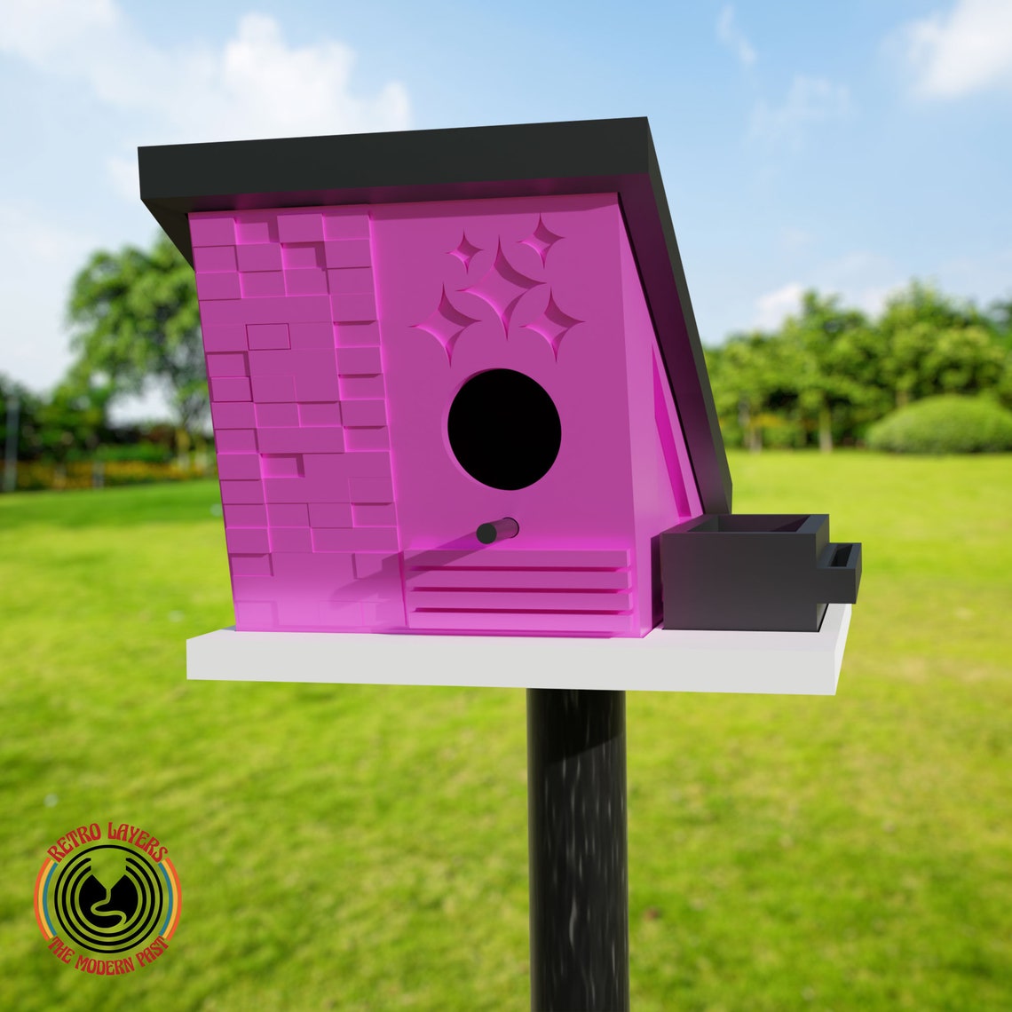 Retro Mid Century Modern Birdhouse Building the Elmhurst - Etsy