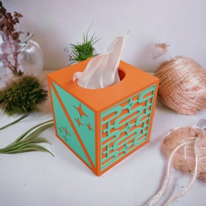 Atomic Ovals Mid Century Tissue Box Cover MCM Midmod Modern Home Décor ...