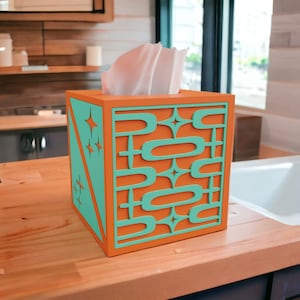 Atomic Ovals Mid Century Tissue Box Cover MCM Midmod Modern Home Décor ...