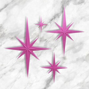 Mid Century Modern Vintage Style Starbursts 3D Printed - Etsy