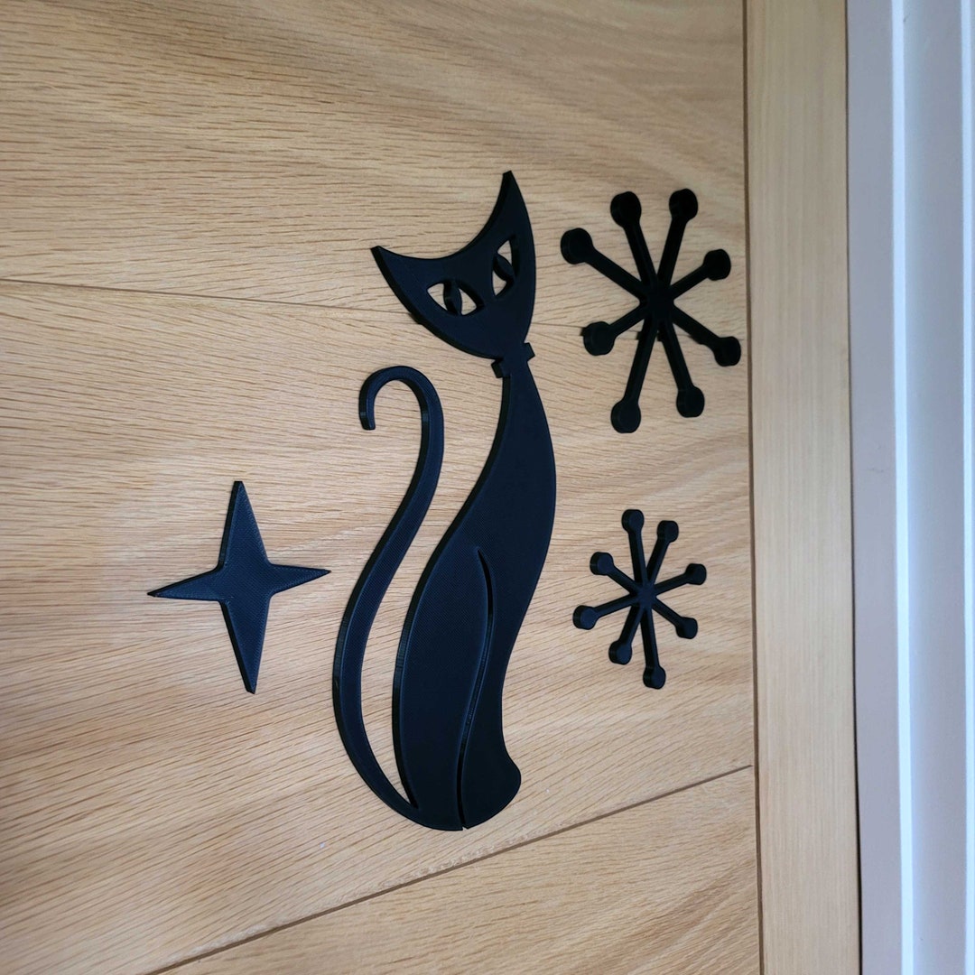 Mid Century Modern Vintage Style Atomic Cats & Starburst Outdoor ...