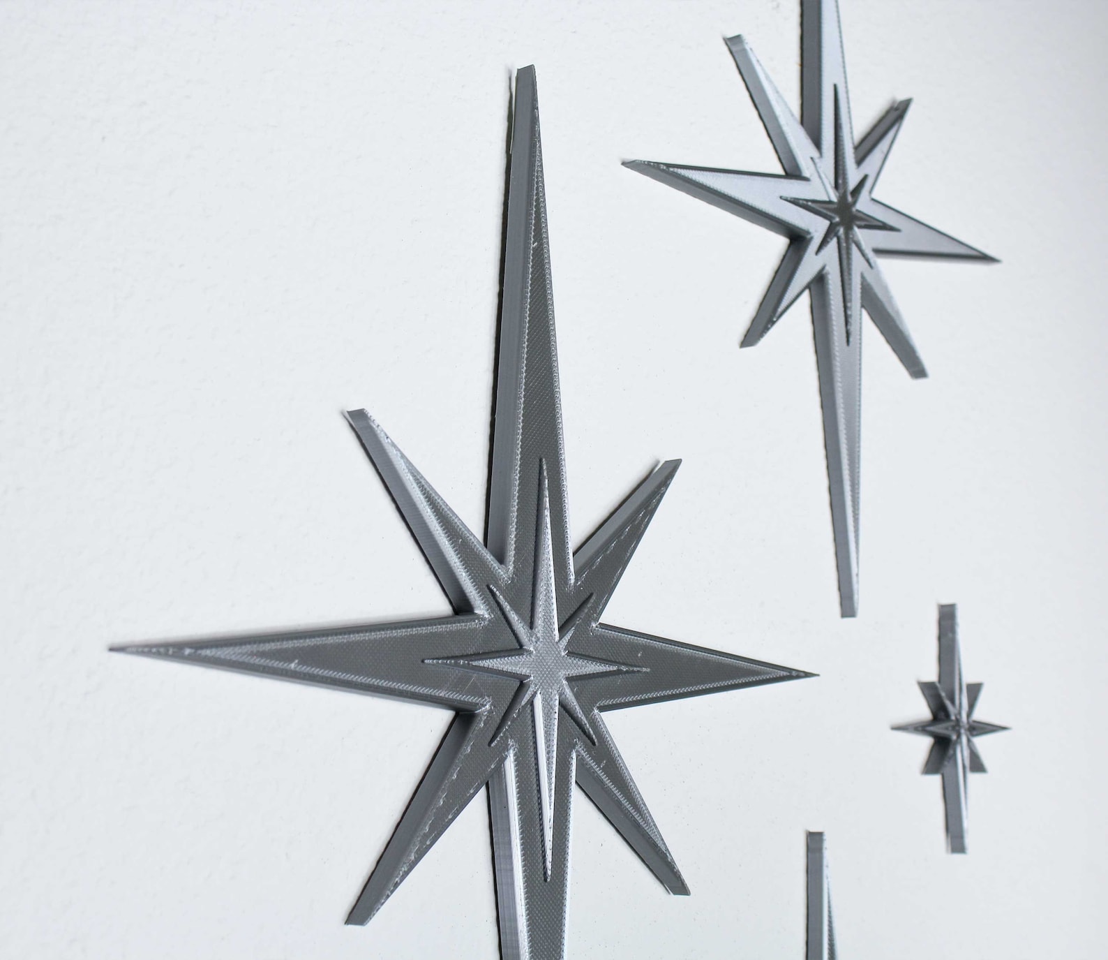 Mid Century Modern Vintage Style Starbursts 3D Printed - Etsy
