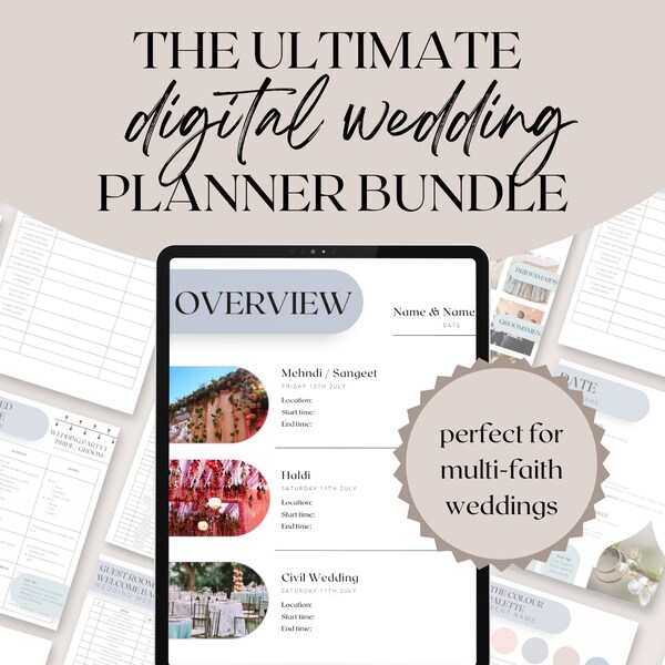 Indian Wedding Planner Template - Etsy