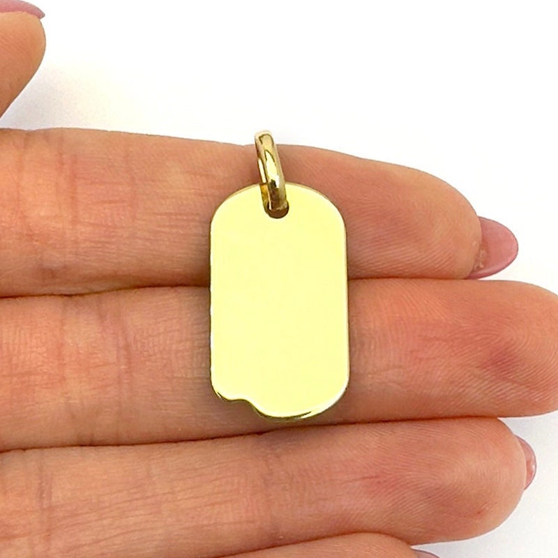 Gold Dog Tag - Etsy