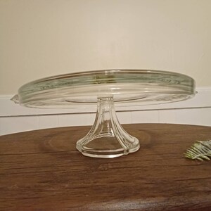 Vintage 1980s 12" Mikasa Liebenstein Glass Footed Cake Stand W Frosted ...