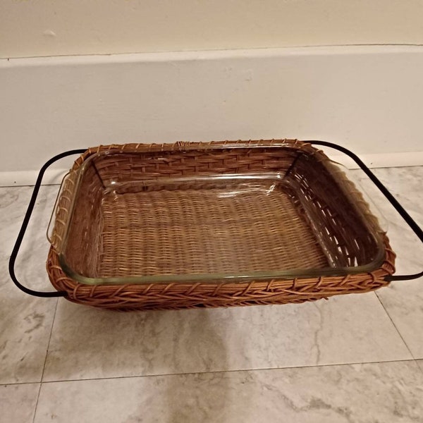 Wicker Pyrex Set - Etsy