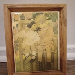 Vintage 7" 1975 Jessie Willcox Smith Kimberly Enterprises Wood Framed ...